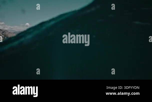 Dark gloomy waves of cold north sea. Arctic cruise to Nothern side ...