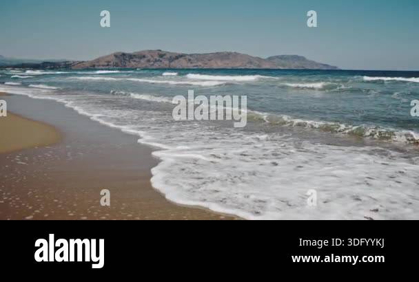 Dark gloomy waves of cold north sea. Arctic cruise to Nothern side ...