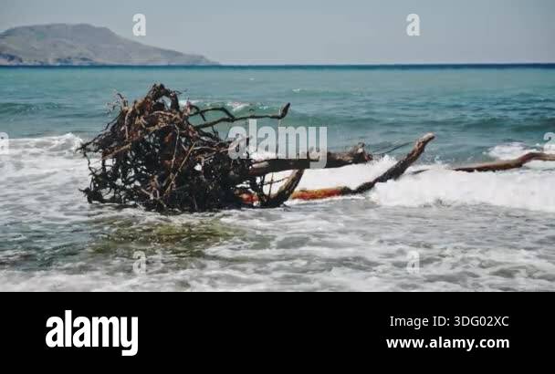 Dark gloomy waves of cold north sea. Arctic cruise to Nothern side ...