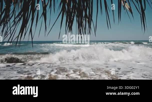 Dark gloomy waves of cold north sea. Arctic cruise to Nothern side ...