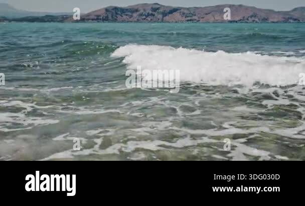 Dark gloomy waves of cold north sea. Arctic cruise to Nothern side ...