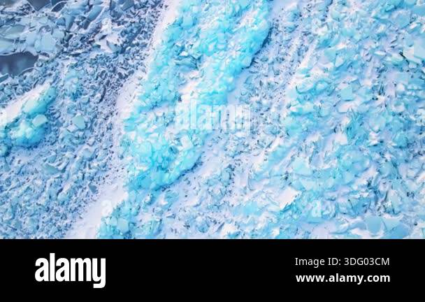 Frozen Lake Baikal, Aerial view. Beautiful winter landscape with clear ...