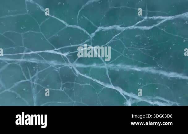 Frozen Lake Baikal, Aerial view. Beautiful winter landscape with clear ...