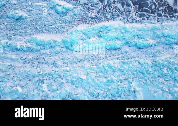 Frozen Lake Baikal, Aerial view. Beautiful winter landscape with clear ...