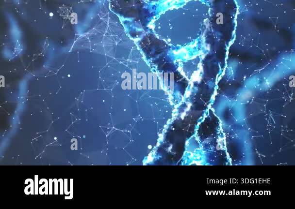 DNA strand medical science background, modern genetics technology ...
