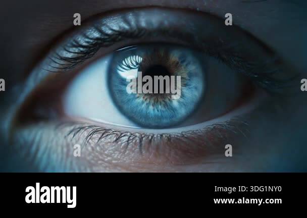 medical visualisation of the human eye with detailed focus on features ...