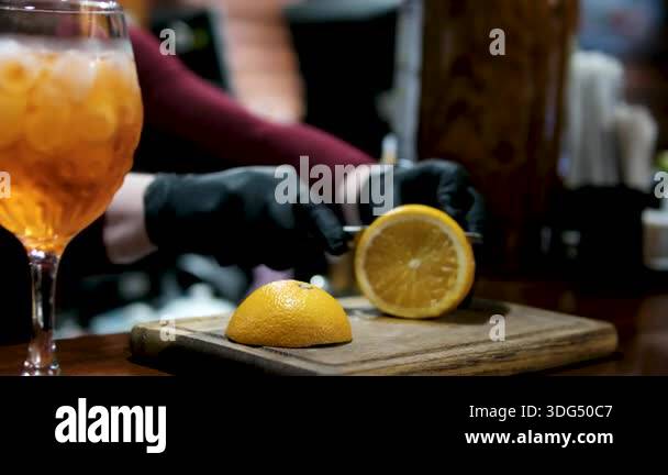 Making homemade lemonade from lemon and grapefruit. High quality 4k ...