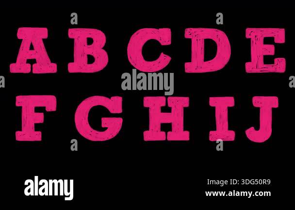 Retro font with animated stop motion scribbles on a transparent ...