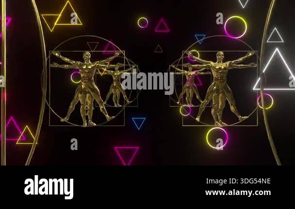 Vitruvian Man Tunnel Background and Loop Stock Video Footage - Alamy
