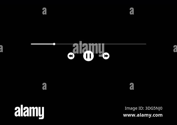 Simple music player overlay featuring a progress bar and playback ...