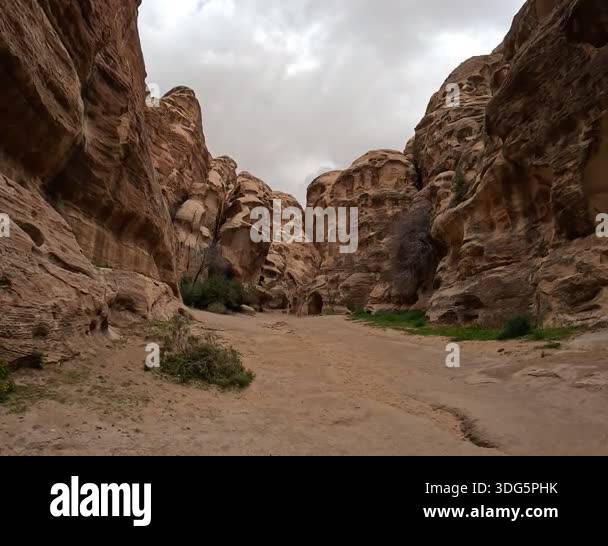 Wadi Rum Desert Jordan. The red desert and Jabal Al Qattar mountain ...