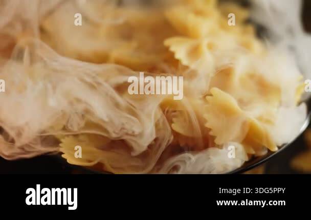 How to prepare farfalle pasta in a simple homemade style Stock Video ...