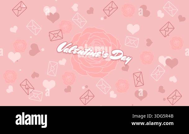 Ethereal Pink Valentines Day Motion Graphics: Rotating Rose Bloom with ...