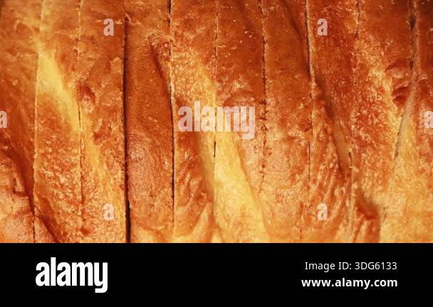 Sliced bread texture. food background Stock Video Footage - Alamy