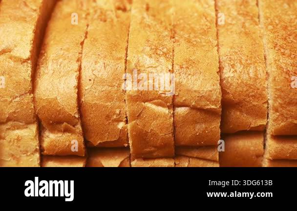 Sliced bread texture. food background Stock Video Footage - Alamy