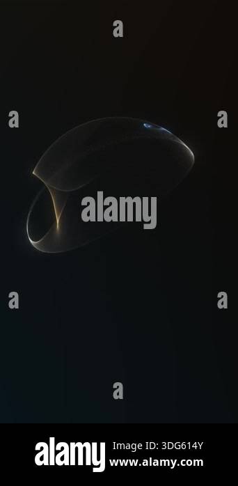 Vertical yellow and blue soft minimalistic energy orb with smooth ...