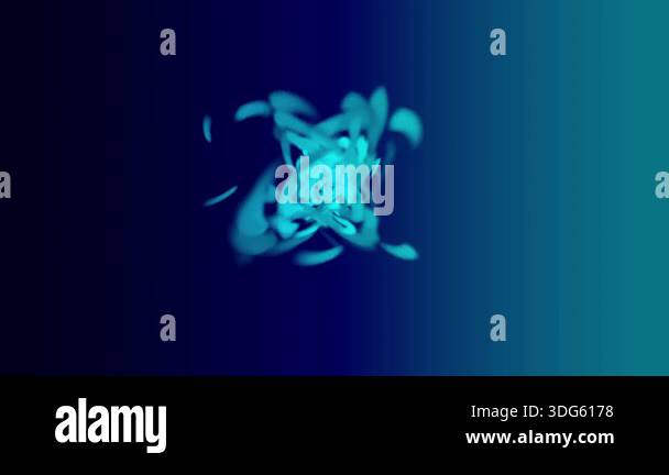 Mesmerizing blue light forms swirling in dark space Stock Video Footage ...