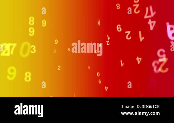 Dynamic numbers floating in vibrant gradient background Stock Video ...