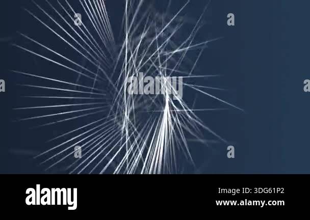 Dynamic white lines moving on dark blue background Stock Video Footage ...