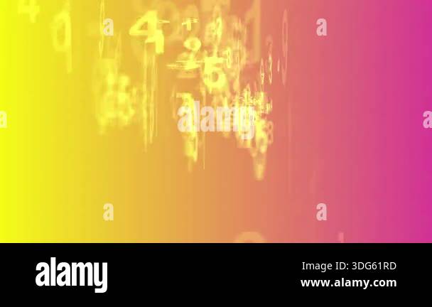 Dynamic numbers floating in vibrant gradient background Stock Video ...