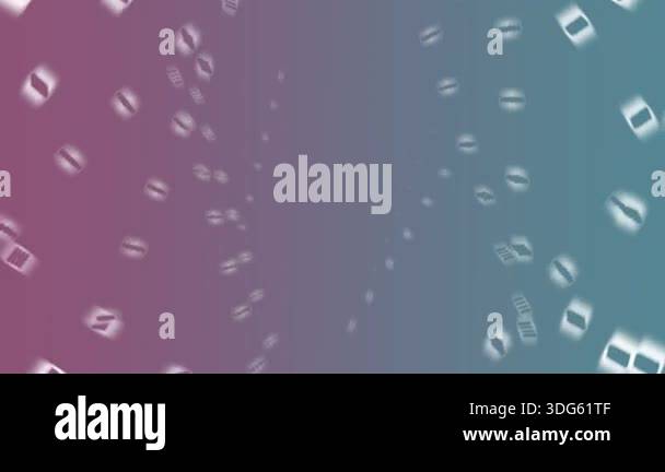 Colorful gradient background with floating digital elements Stock Video ...