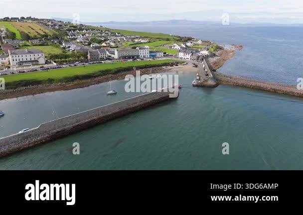 Aerial view of Mullaghmore harbour in County. Sligo, Ireland Stock ...