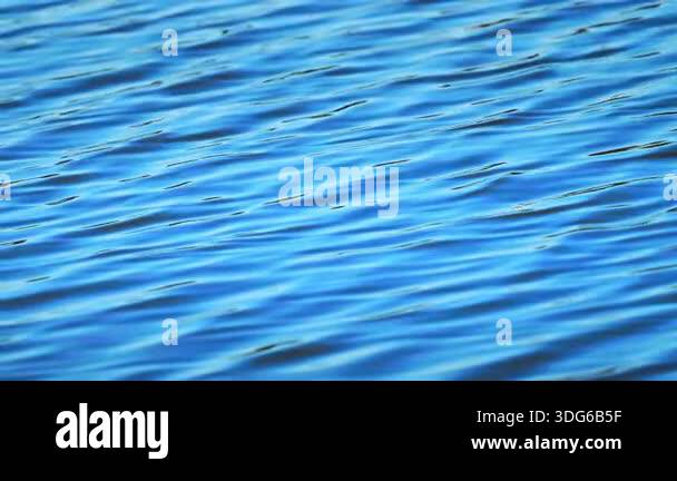 Abstract calm water waves on blue surface, clean minimal background ...