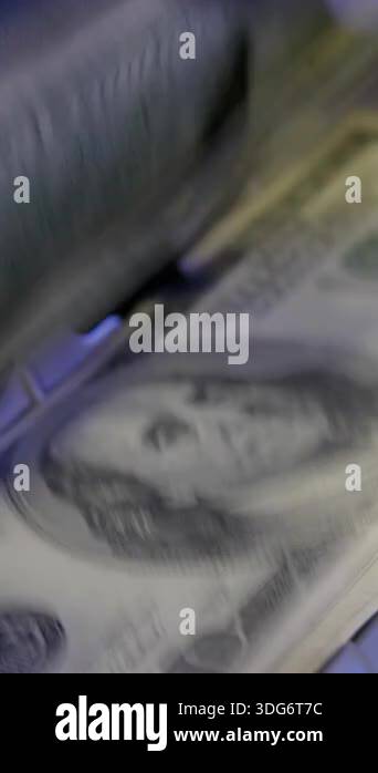 Close up of us dollar bills counting with motion blur effect Stock ...
