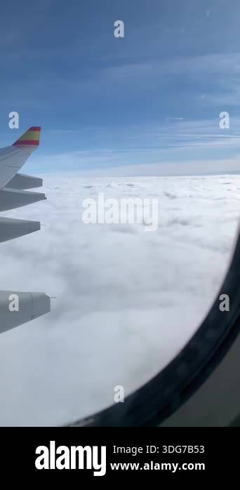 Image captured from an airplane window showing the landscape from the ...