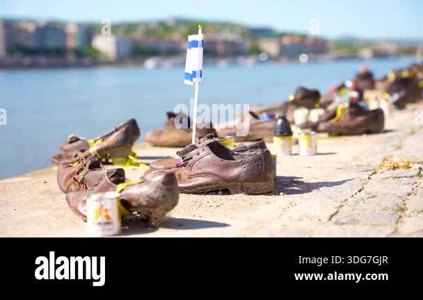 Budapest, Hungary - April 27, 2025: Shoes on the Danube Bank Holocaust ...