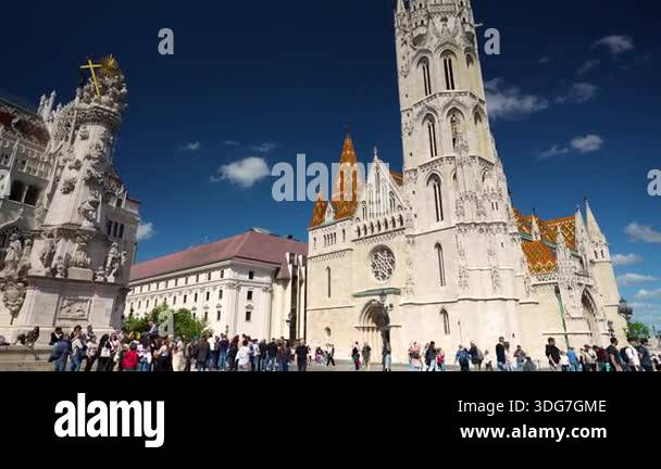 Budapest, Hungary - April 19, 2025: Matthias Church with colorful tiled ...