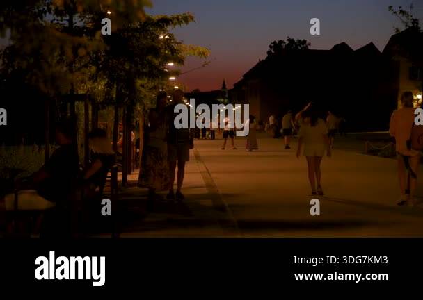 Ljubljana, Slovenia - August 10, 2025: A scenic view shows the ...