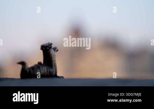 Budapest, Hungary - August 14, 2024: Chief Worm mini statue by Kolodko ...