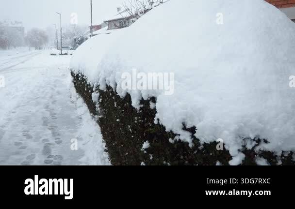 Heavy winter snowfall captured Stock Videos & Footage - HD and 4K Video ...