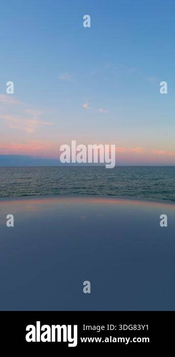 Reflection of the Ocean at Sunrise in an Italian Resort Stock Video ...