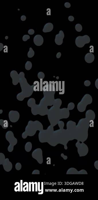 Abstract Dark Fluid Shapes on Black Background for Modern Design Stock ...