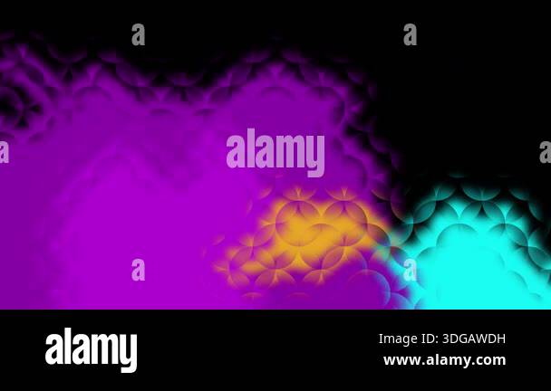Abstract digital painting with a blurry mix of purple, aqua, and orange ...