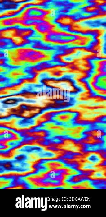 Vibrant psychedelic abstract background with flowing rainbow noise ...