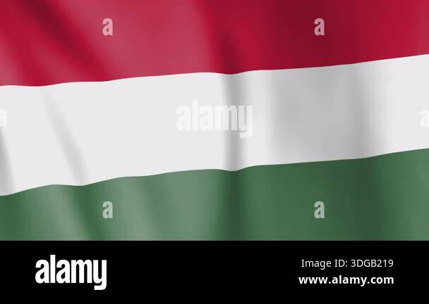 Flag of Hungary animated background. Symbol of the Hungarian nation and ...
