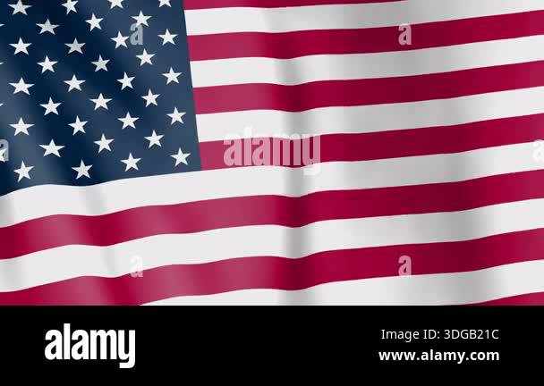Flag of the USA animated background. Symbol of the US American nation ...