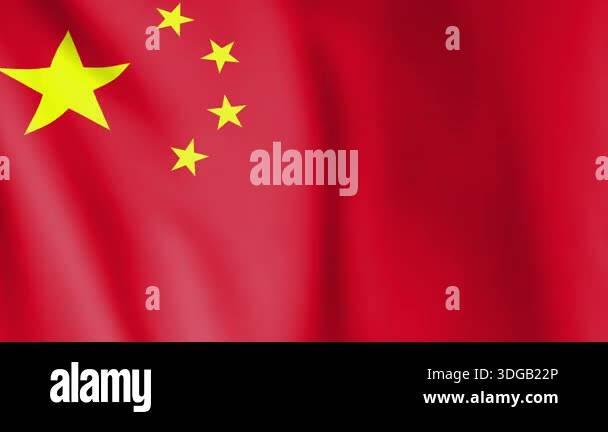 Flag of China animated background. Symbol of the Chinese nation and the ...
