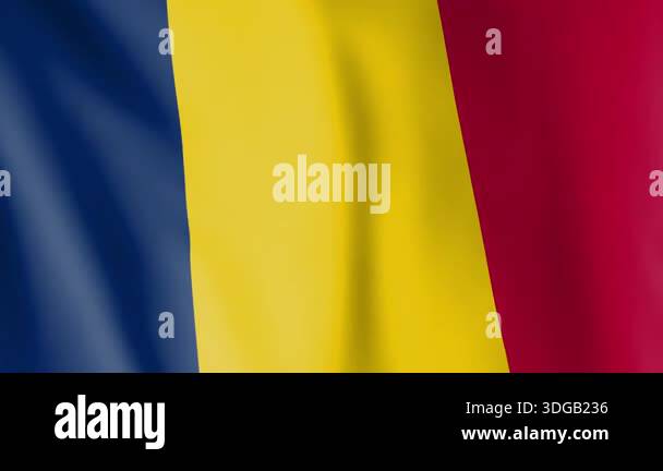 Flag of Chad animated background. Symbol of the Chadian nation and the ...