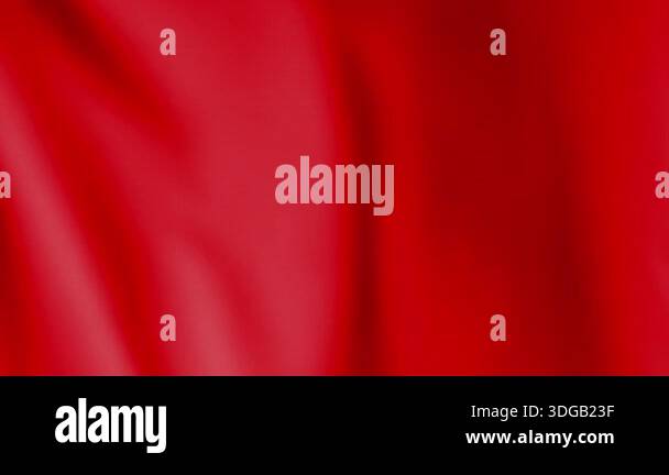 Red flag waving animated background. Plain or monochrome colored ...
