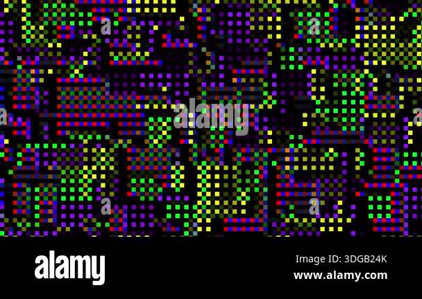 Dot rgb led lcd diodes displaying random glitches - macro of computer ...