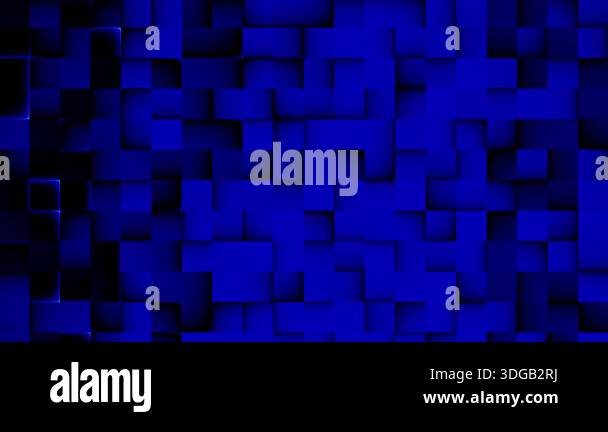 Abstract animated dark blue gradient mosaic motion background video ...