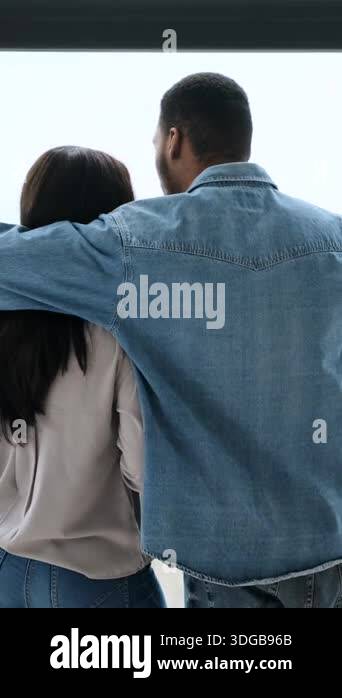 Loving couple embraces looking out Stock Videos & Footage - HD and 4K ...