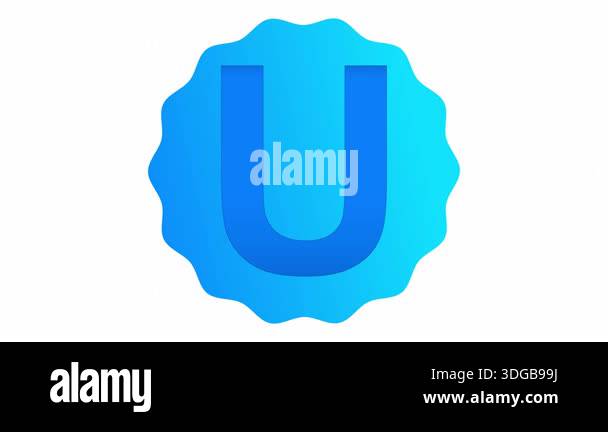 High quality letter U animation featuring a minimal modern design ...