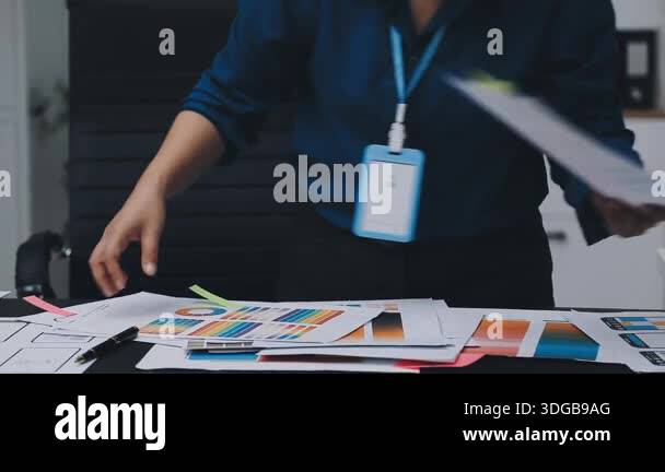 UI designer and UX developer brainstorm idea to design the application ...