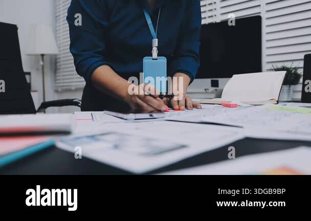 UI designer and UX developer brainstorm idea to design the application ...