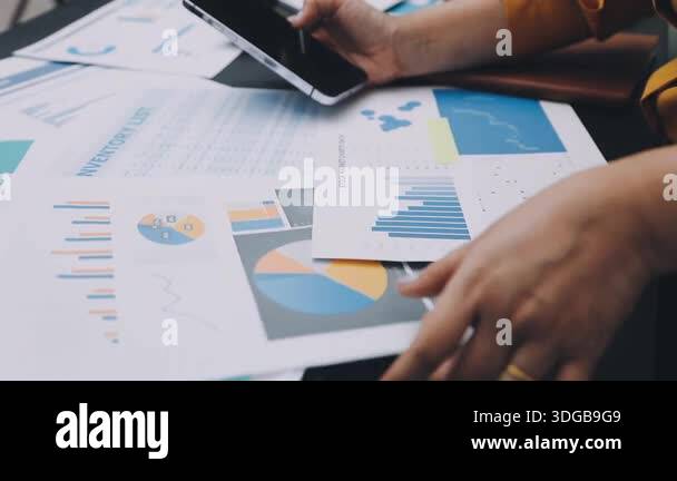 Professional Accountant Woman In Office Doing Accounting Stock Video ...